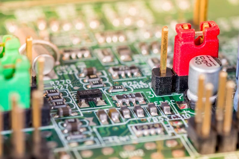 Computer Electronic Components Stock Image - Image of macro, hardware ...