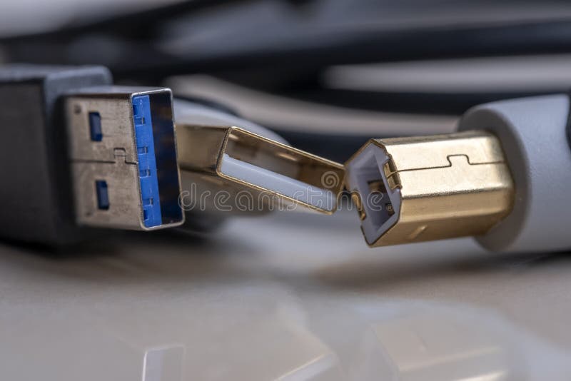 Computer Electronic Digital Plugs Stock Photo - Image of transfer ...