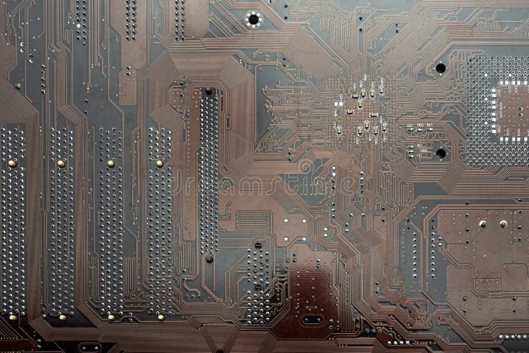 Computer Electronic Microcircuit, Motherboard, Tracks. Computer ...
