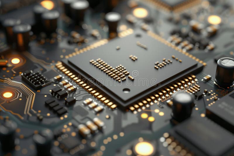 Computer Electronic Motherboard with Advanced Technology, Featuring ...