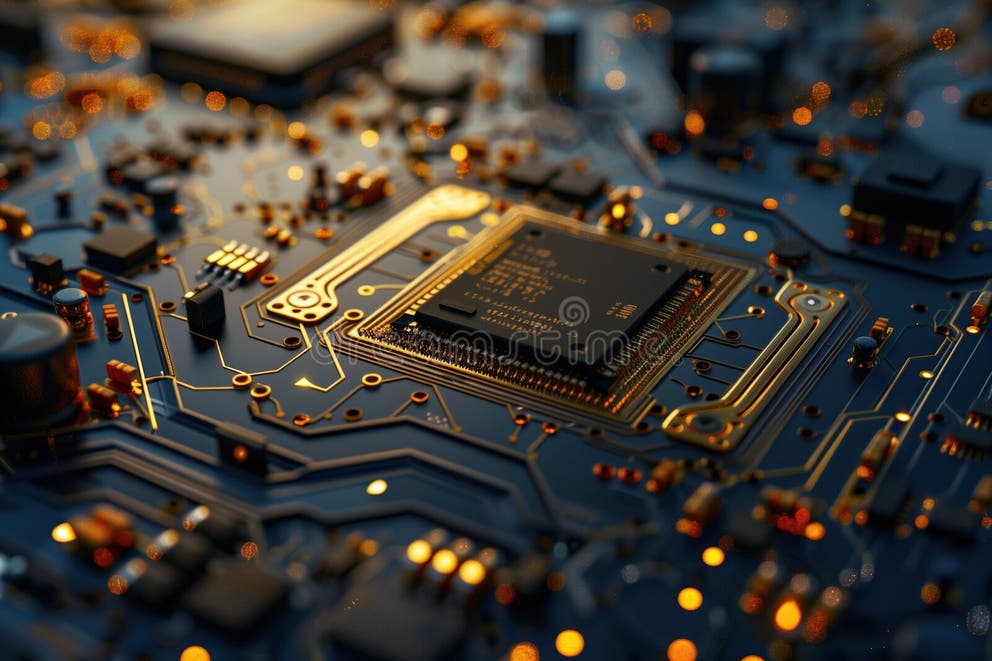 Computer Electronic Motherboard with Advanced Technology, Featuring ...