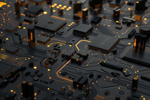 Computer Electronic Motherboard with Advanced Technology, Featuring ...