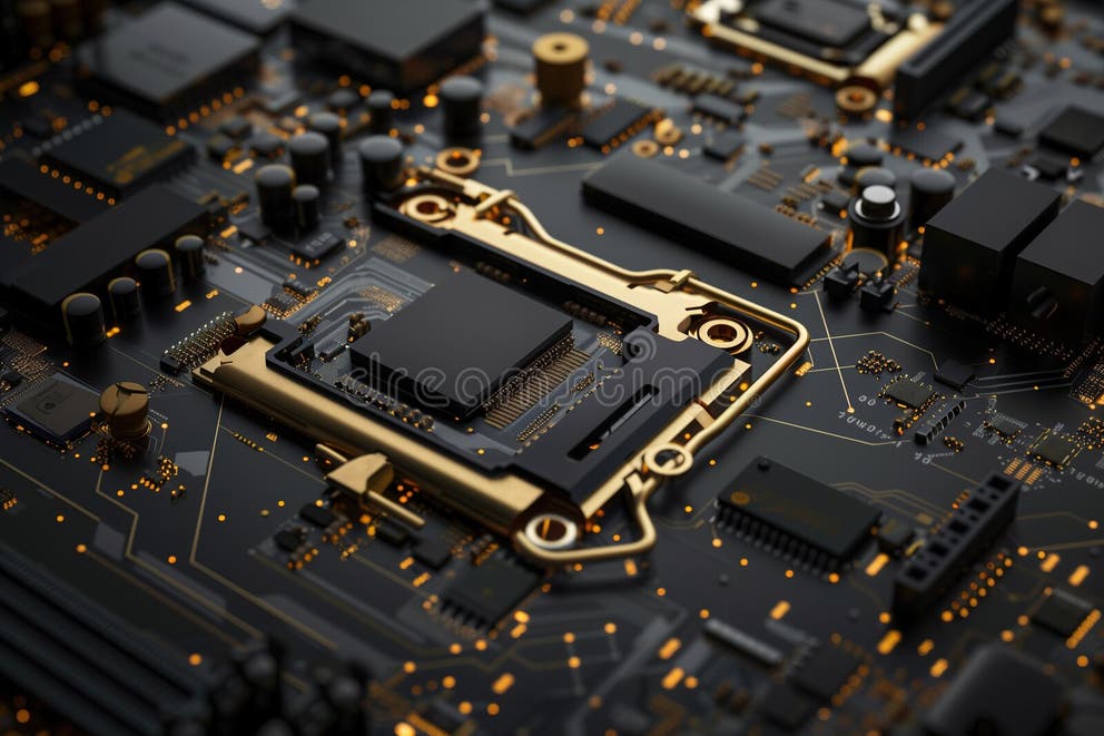 Computer Electronic Motherboard with Advanced Technology, Featuring ...