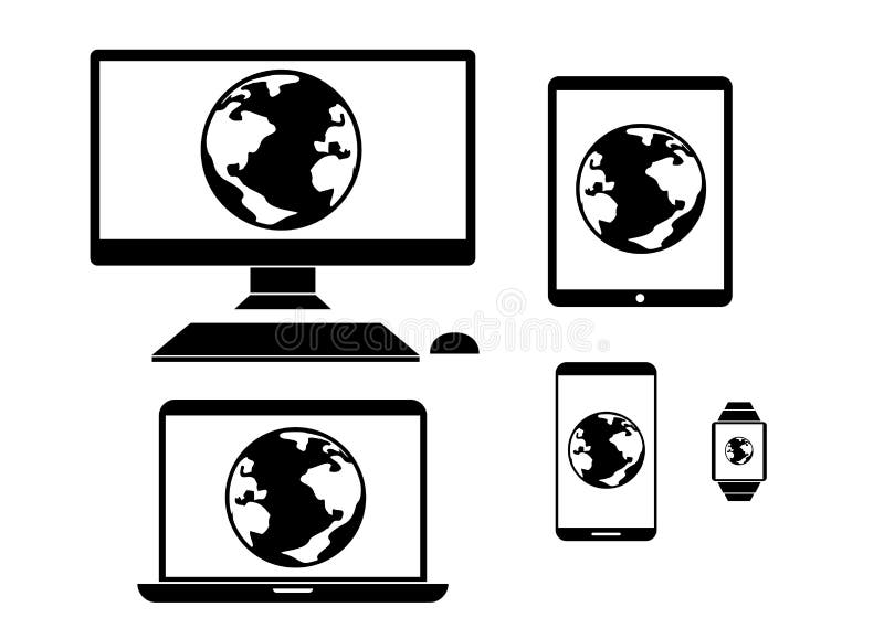 Computer Elements stock vector. Illustration of graphic - 49276510