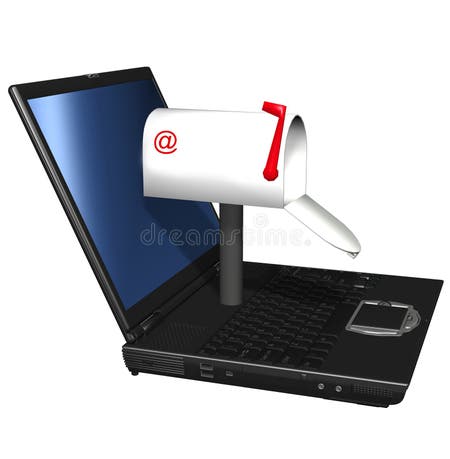 Computer Email Mailbox Address Stock Illustration - Illustration of ...