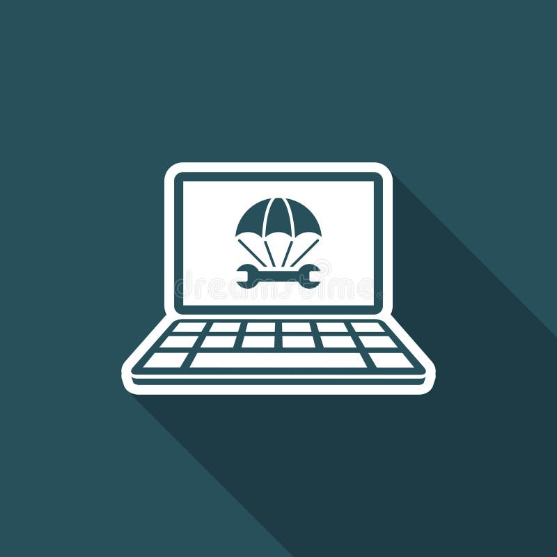 Computer Emergency Assistance Service - Vector Flat Icon Stock Vector ...