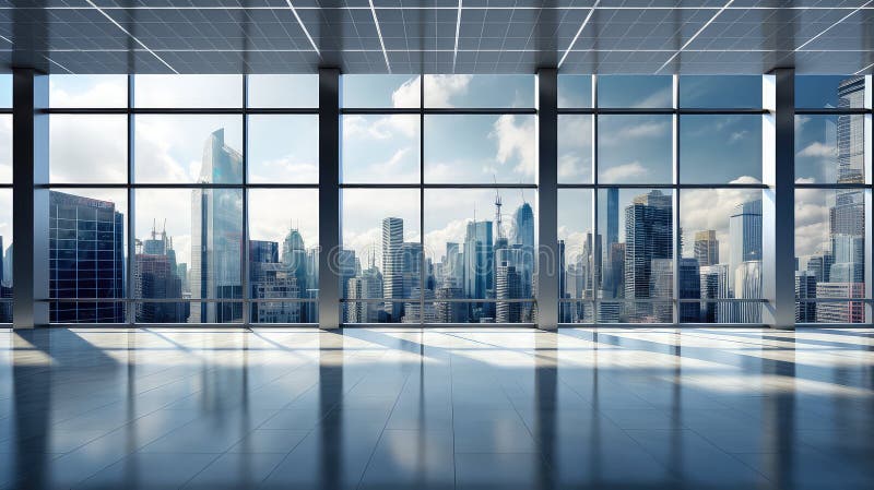 Computer Empty Office Background Stock Illustration - Illustration of ...