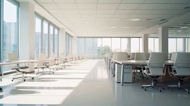 Computer Empty Office Background Stock Illustration - Illustration of ...