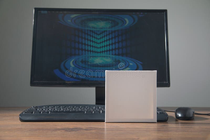 Computer with a Empty Space for Your Text Stock Image - Image of space ...