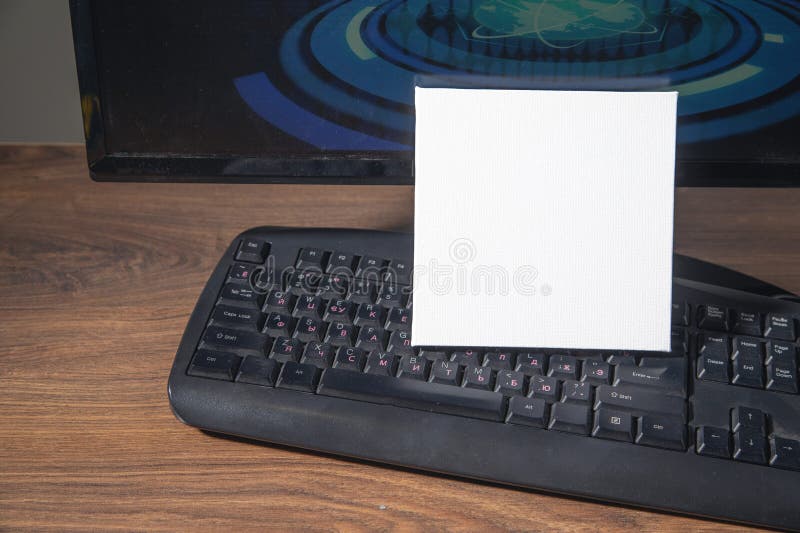 Computer with a Empty Space for Your Text Stock Illustration ...