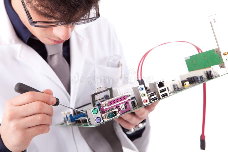 Computer Engineer stock photo. Image of problem, measuring - 24318888