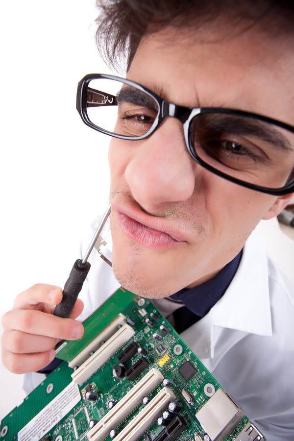 Computer Engineer stock photo. Image of isolated, electronics - 24318890
