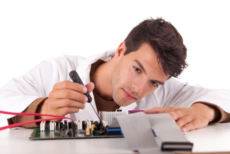 Computer Engineer stock image. Image of problem, equipment - 23314329