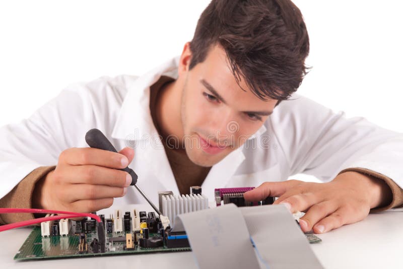 Computer engineer stock photo. Image of electrician, measuring - 31311410