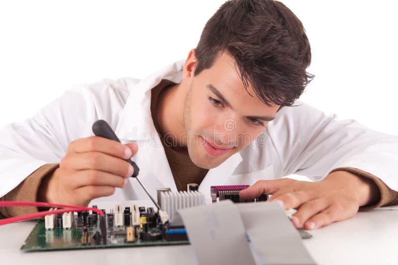 Young computer engineer stock image. Image of digital - 29458275