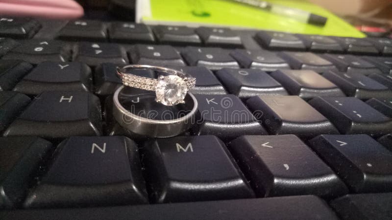 Computer Engineer Proposal Ring for Wedding Stock Image - Image of ...