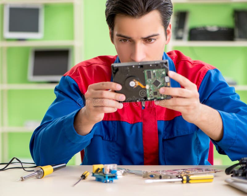 Computer Engineer Repairing Broken Desktop Stock Image - Image of ...