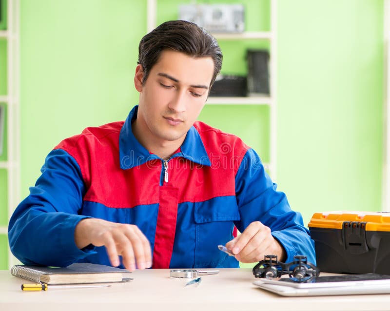 Computer Engineer Repairing Broken Desktop Stock Photo - Image of ...