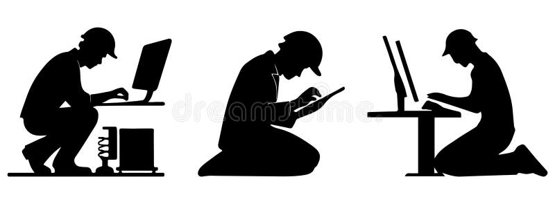 Silhouette 3 stock vector. Illustration of haired, shadow - 77858759