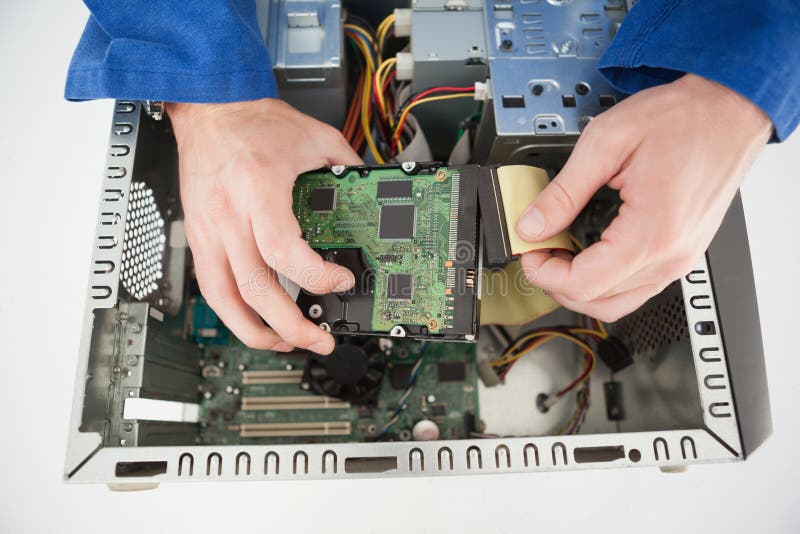 Computer Engineer Working on Broken Cpu Stock Image - Image of computer ...
