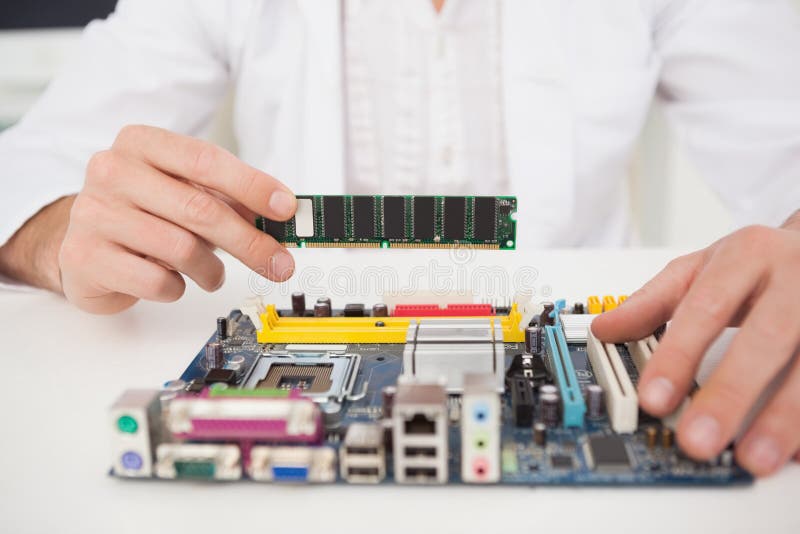 Computer Engineer Working on Broken Cpu Stock Photo - Image of tech ...