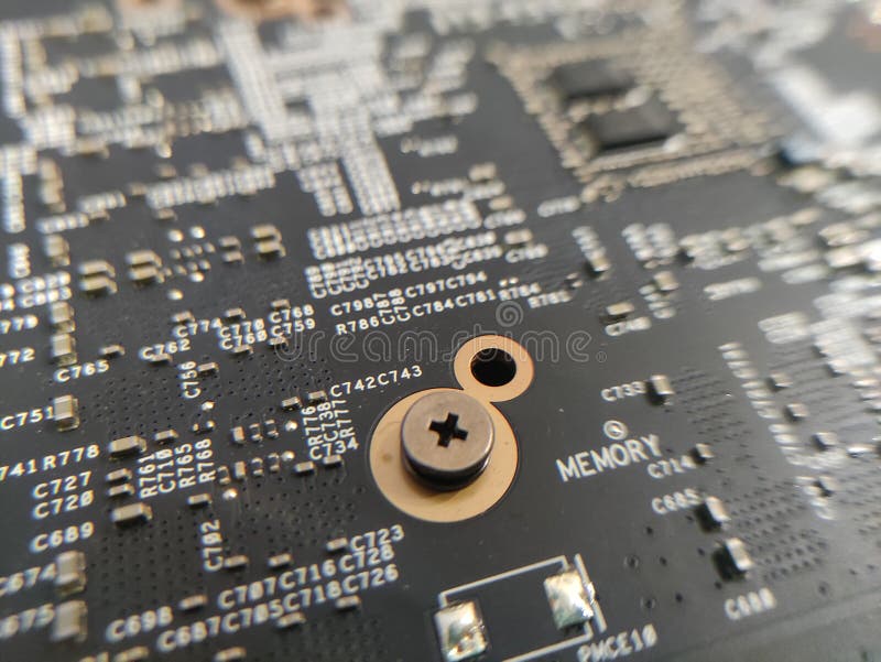 Computer Engineering Microchip Background. Microelectronic High Tech ...