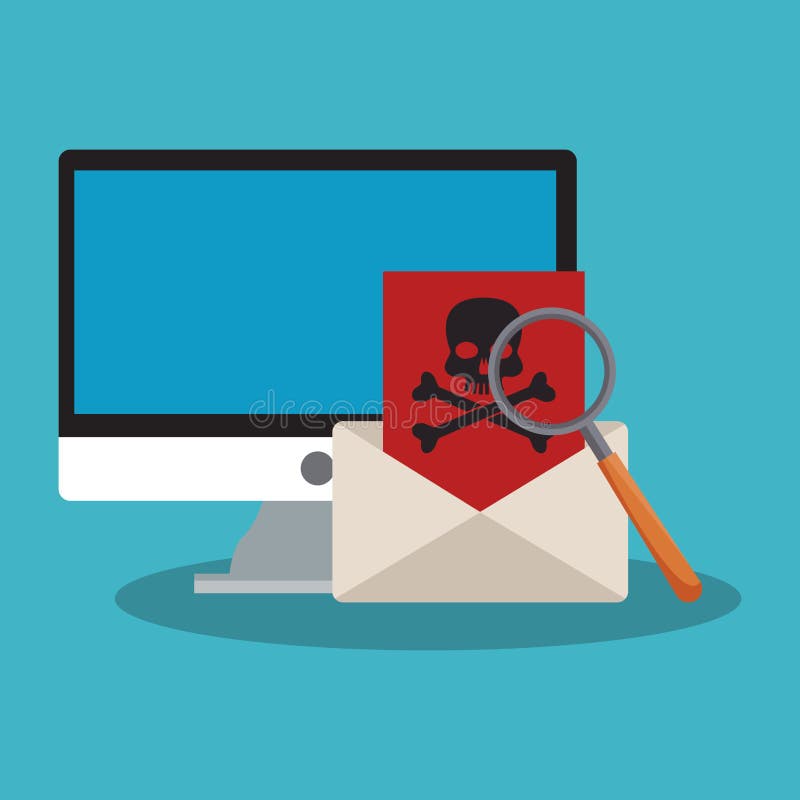 Computer Envelope and Security System Design Stock Vector ...