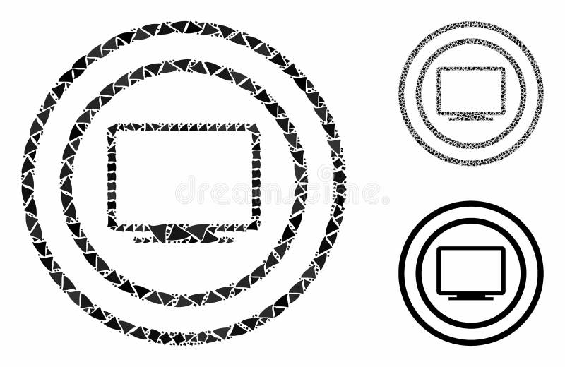 Computer Environment Mosaic Icon of Tremulant Parts Stock Vector ...