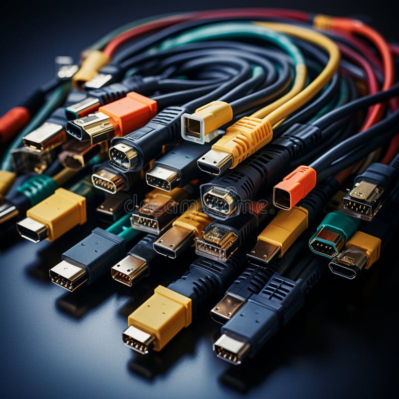 Computer Equipment Data Cable Technology Illustration Stock ...