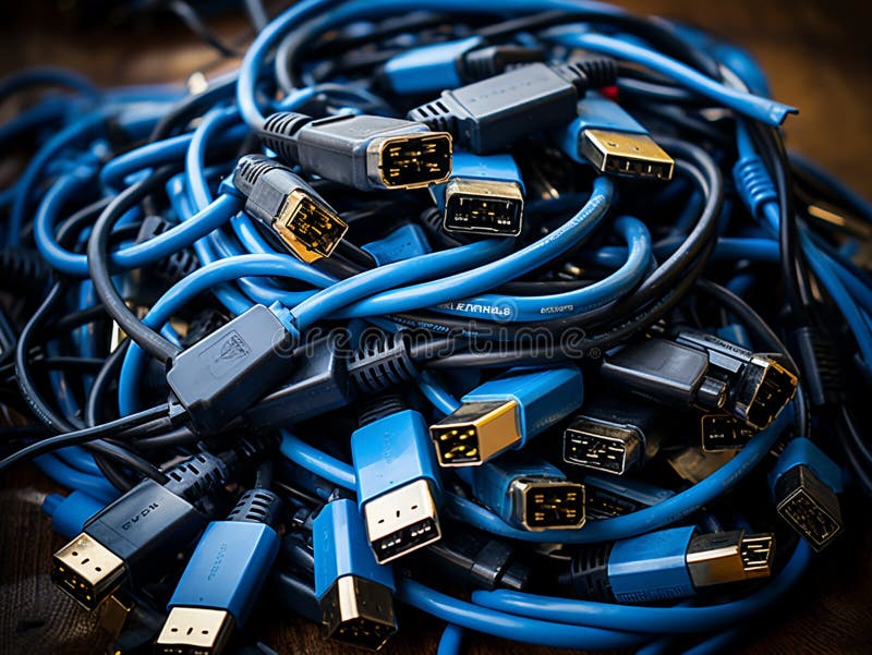 Computer Equipment Data Cable Technology Illustration Stock ...