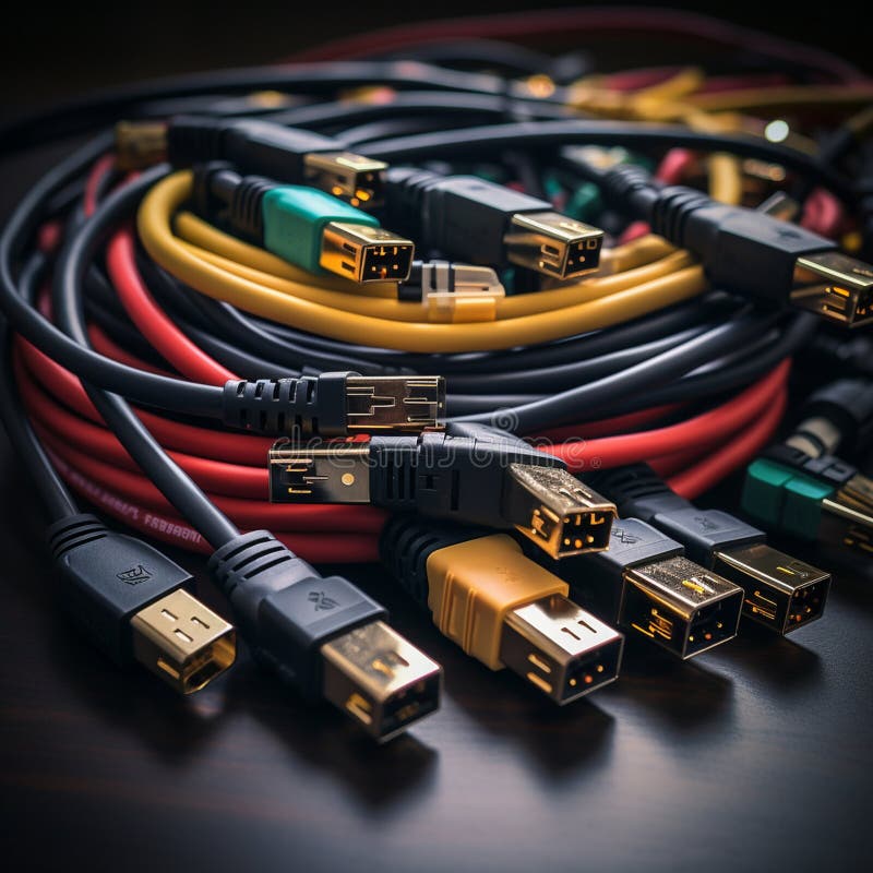 Computer Equipment Data Cable Technology Illustration Stock ...