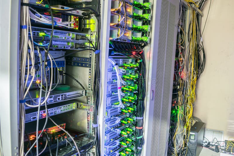 Computer Equipment with a Large Load are Located in the Server Room ...