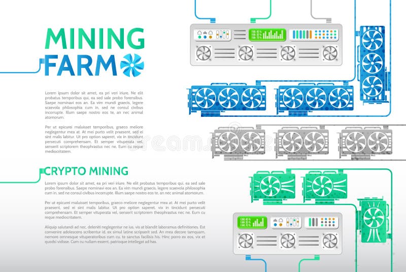 Computer Equipment for Mining Cryptocurrency. Stock Vector ...