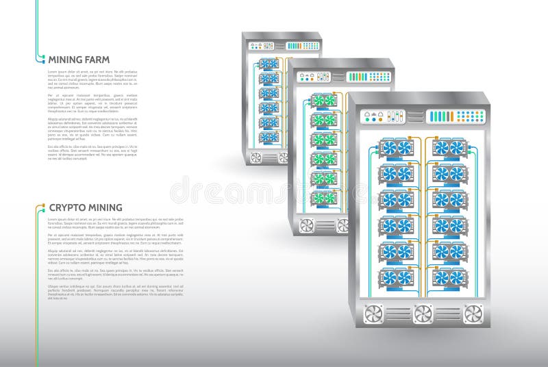 Computer Equipment for Mining Cryptocurrency. Stock Vector ...
