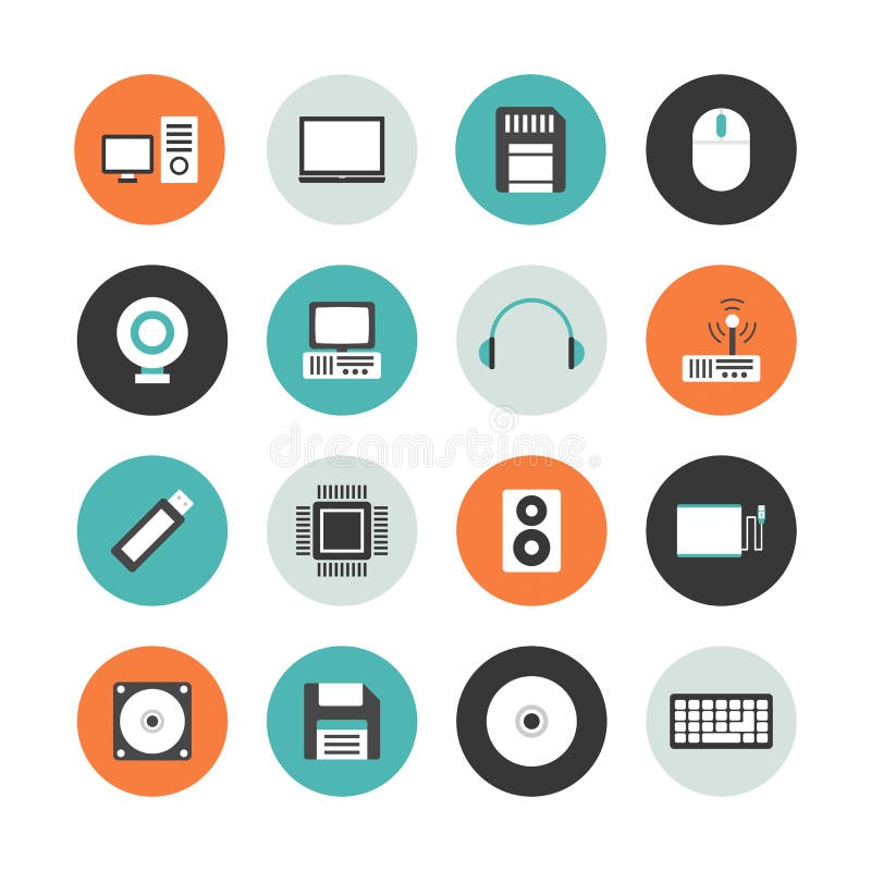 Computer Equipment Outline Icon Stock Vector - Illustration of internet ...