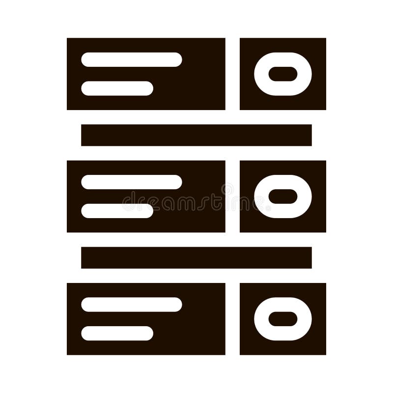 Computer Equipment Server Vector Icon Stock Vector - Illustration of ...