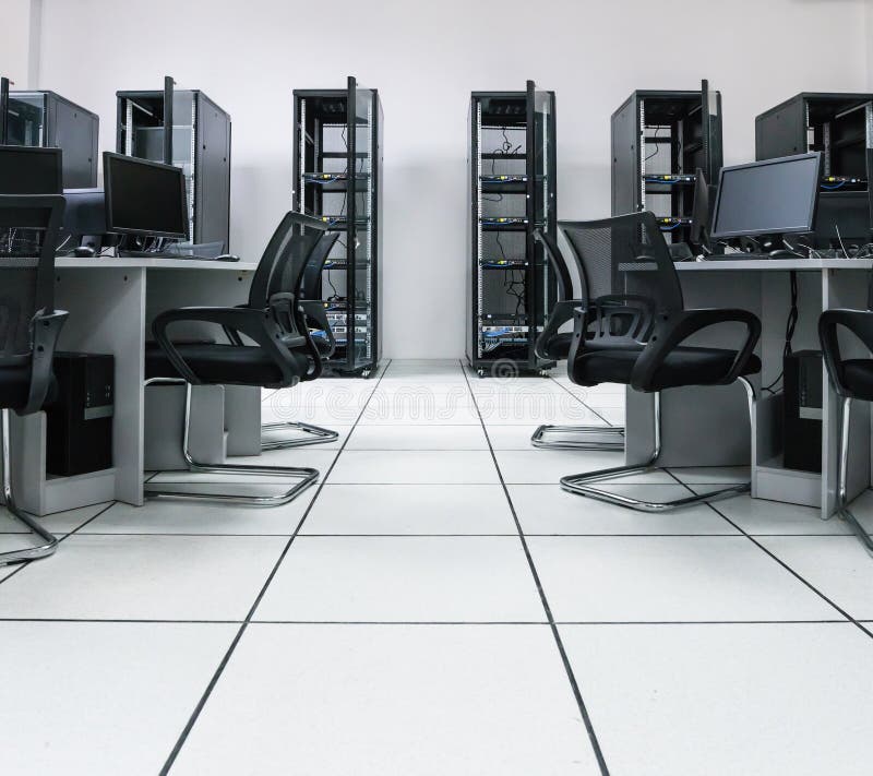 Computer Equipment in a Well-maintained Office Room Stock Photo - Image ...