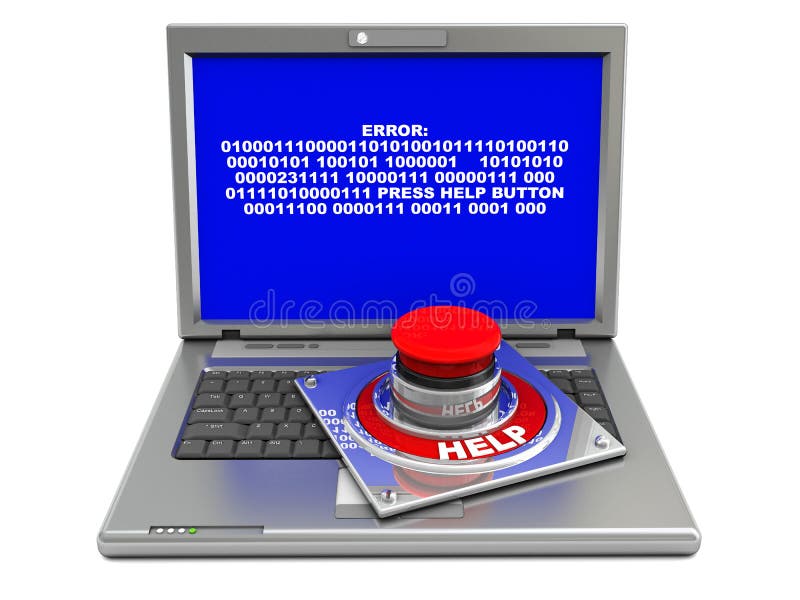 Computer error stock illustration. Illustration of help - 9146755