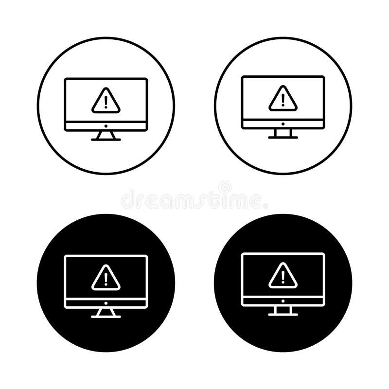 Circle Warning Sign, Symbol. White Background. Vector Illustration ...