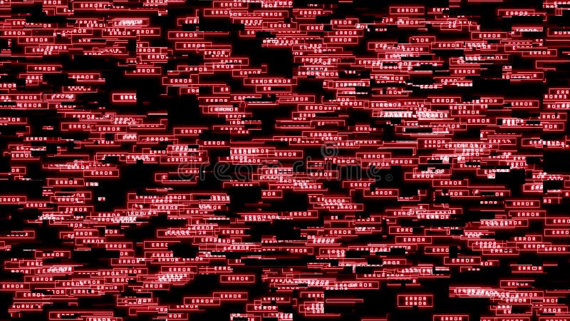 Computer Error Message. Animation Bar Pop Up System Error Error Glitch ...