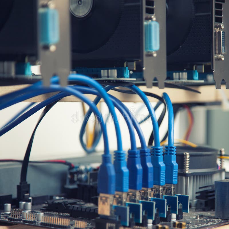 Computer for Ethereum Mining Stock Image - Image of cryptocurrency ...