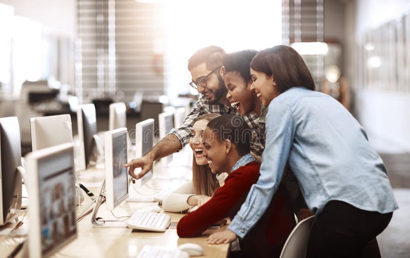 Computer, Excited and Friends Learning at Library for Education ...