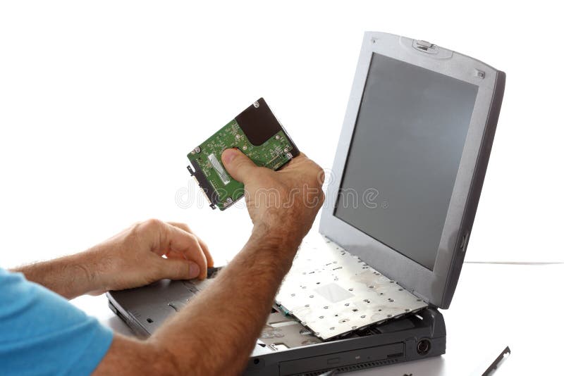 Computer Expert is Repairing Stock Photo - Image of thoughtful, adult ...