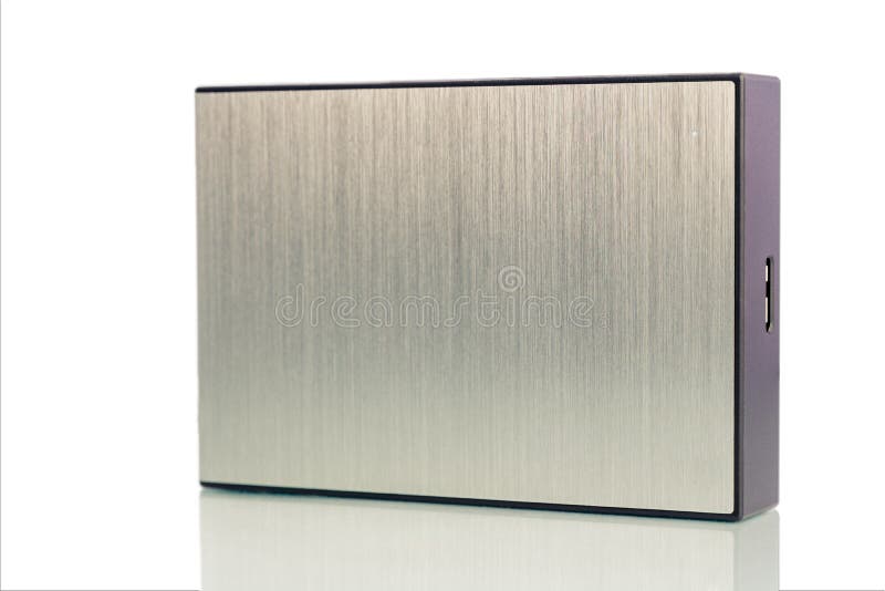 Grey External Hard Drive with Usb Cable Stock Photo - Image of device ...