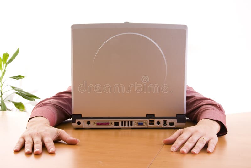 Funny Cartoon Computer Smiling Stock Illustration - Illustration of ...