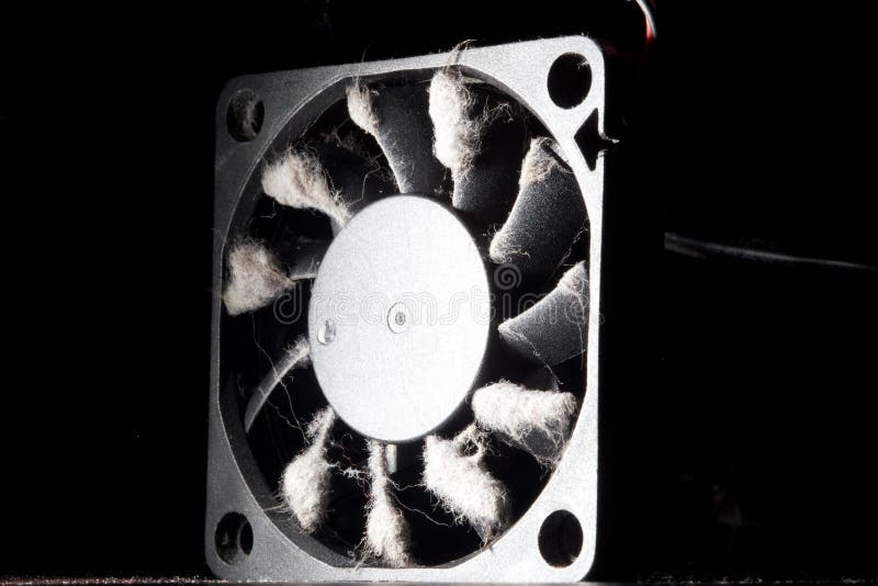 Computer Fan with Blades Covered with a Layer of Dust Stock Image ...