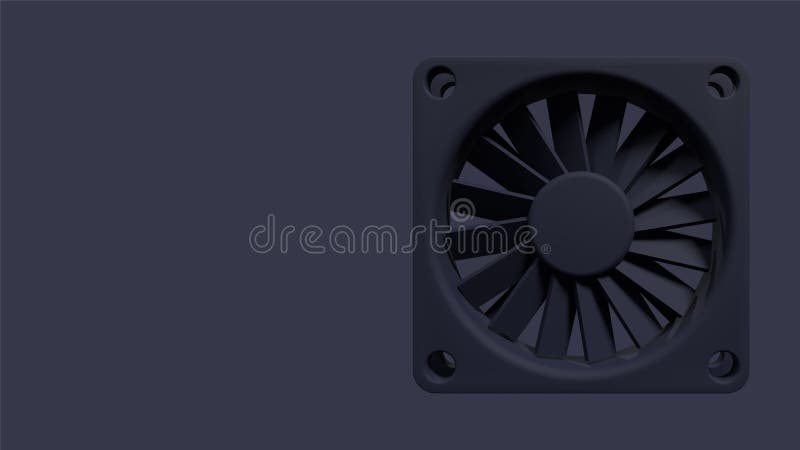 Computer Fan Cooler Animation. Black Cooling Fan Stock Footage - Video ...