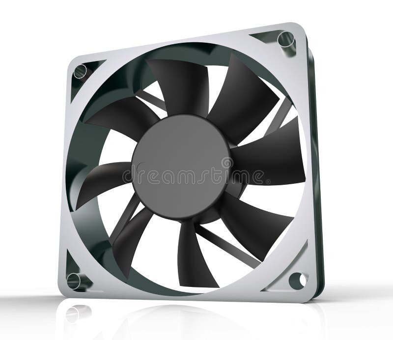 Computer Fan for Cpu or Power Supply - Isolated on White Stock ...