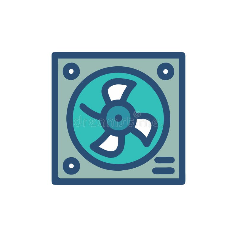 Computer Fan Icon for Cooling Stock Illustration - Illustration of ...