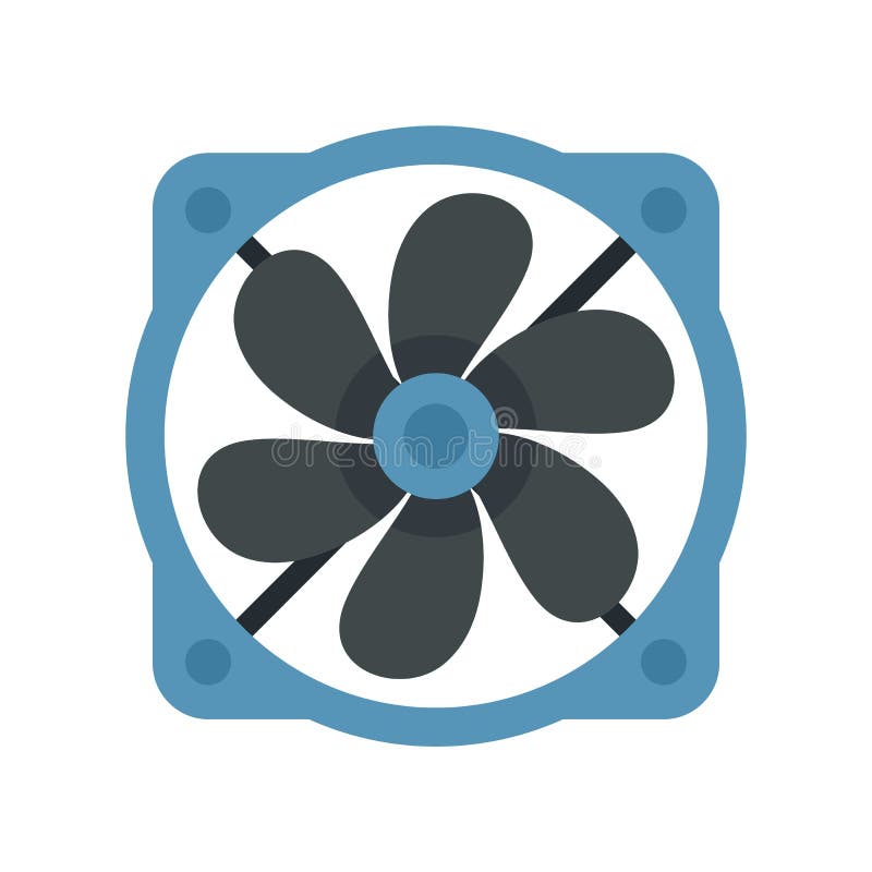 Computer Fan Icon Flat Isolated Vector Stock Illustration ...